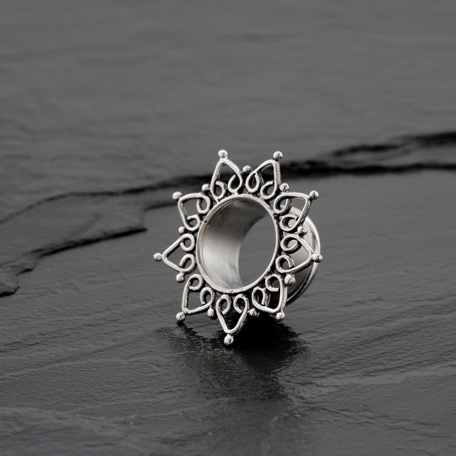 6g Ear Tunnels Sterling Silver Plugs and Tunnels Ear Gauges - Etsy