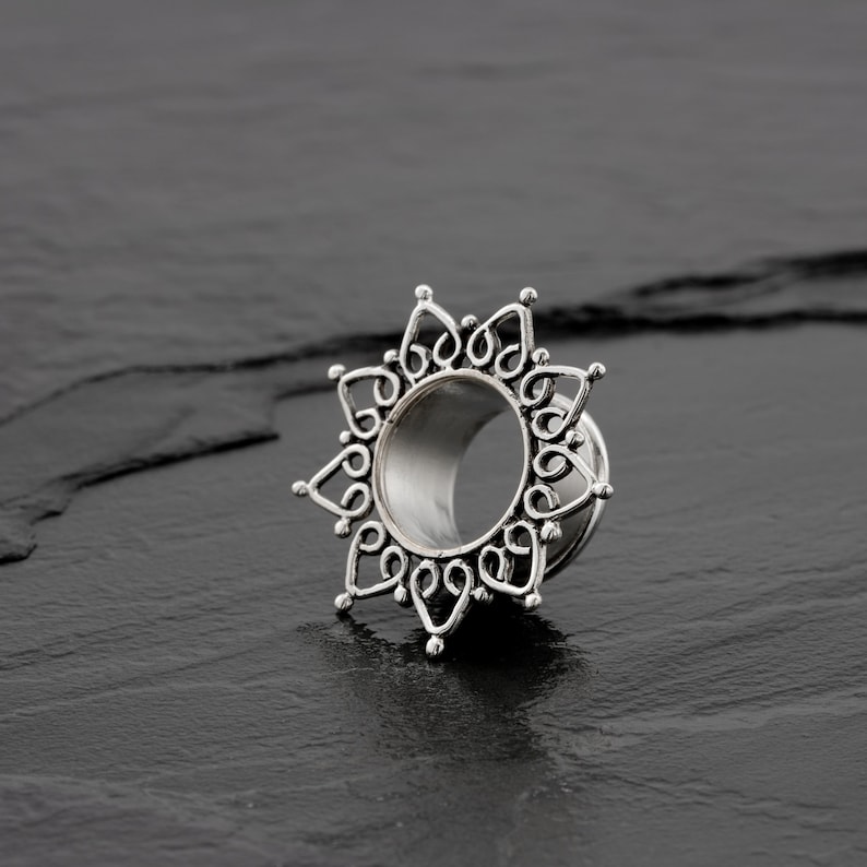 6g Ear Tunnels Sterling Silver Plugs and Tunnels Ear Gauges - Etsy