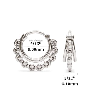 Unique Stacked Septum Ring, Sterling Silver Septum Jewelry, Septum ...