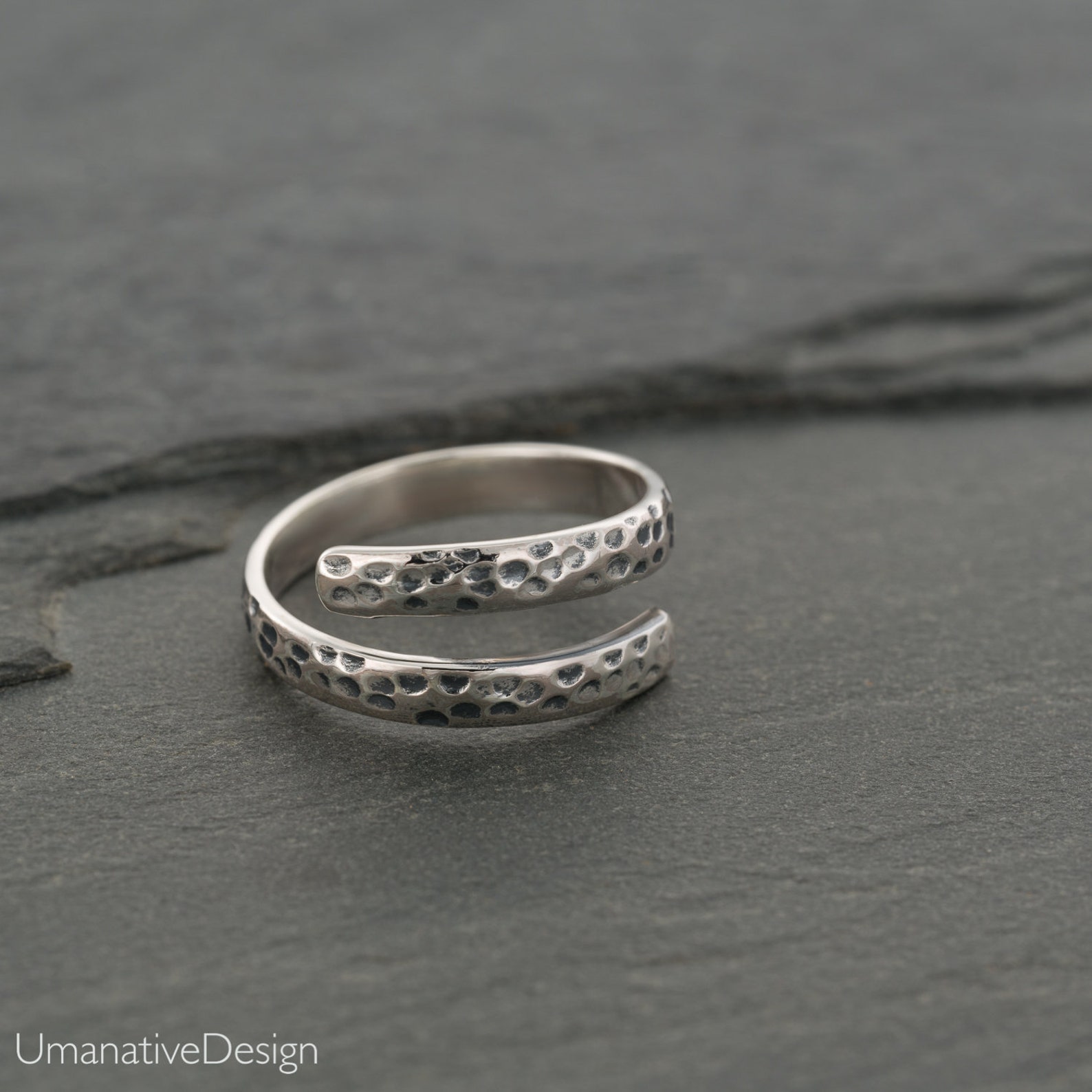 Sterling Silver Toe Ring, Adjustable Toe Ring, Hammered Toe Ring - Etsy