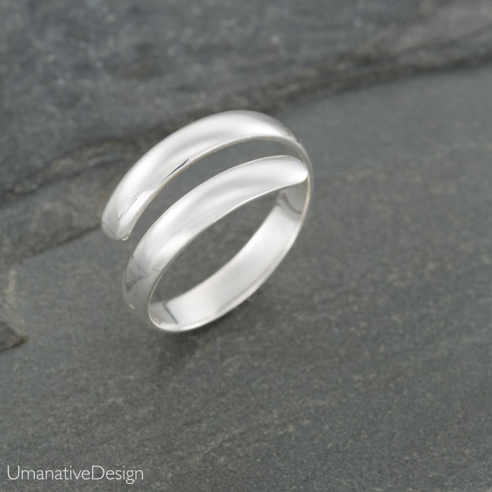 Silver Toe Rings Set Set of 3 Toe Rings Adjustable Toe | Etsy