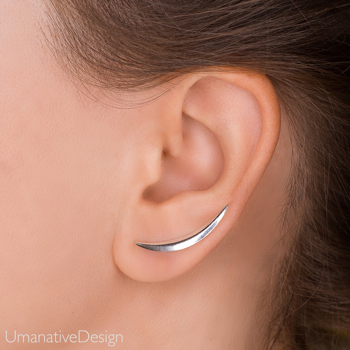 Sterling Silver Ear Crawler Earrings Silver Ear Climber - Etsy