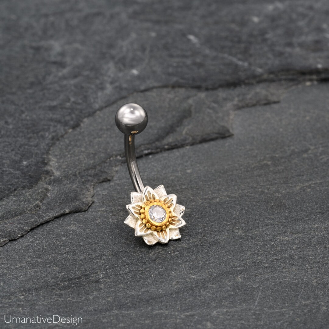Belly Button Ring, Silver Belly Ring, Belly Button Rings, Belly ...