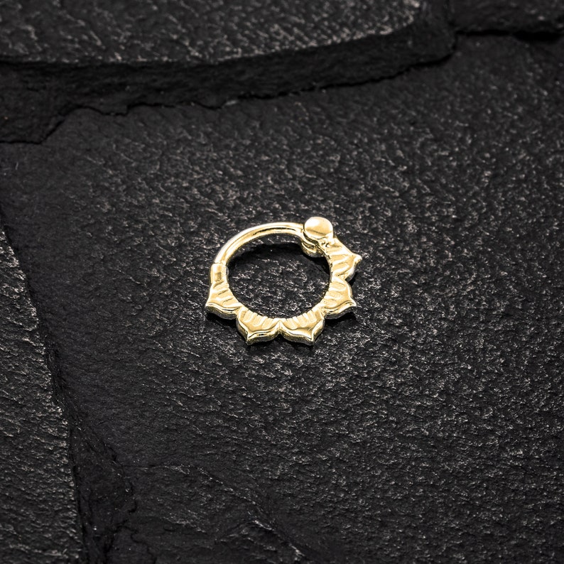 Gold Septum Ring Indian Septum Ring Unique Septum Jewelry - Etsy
