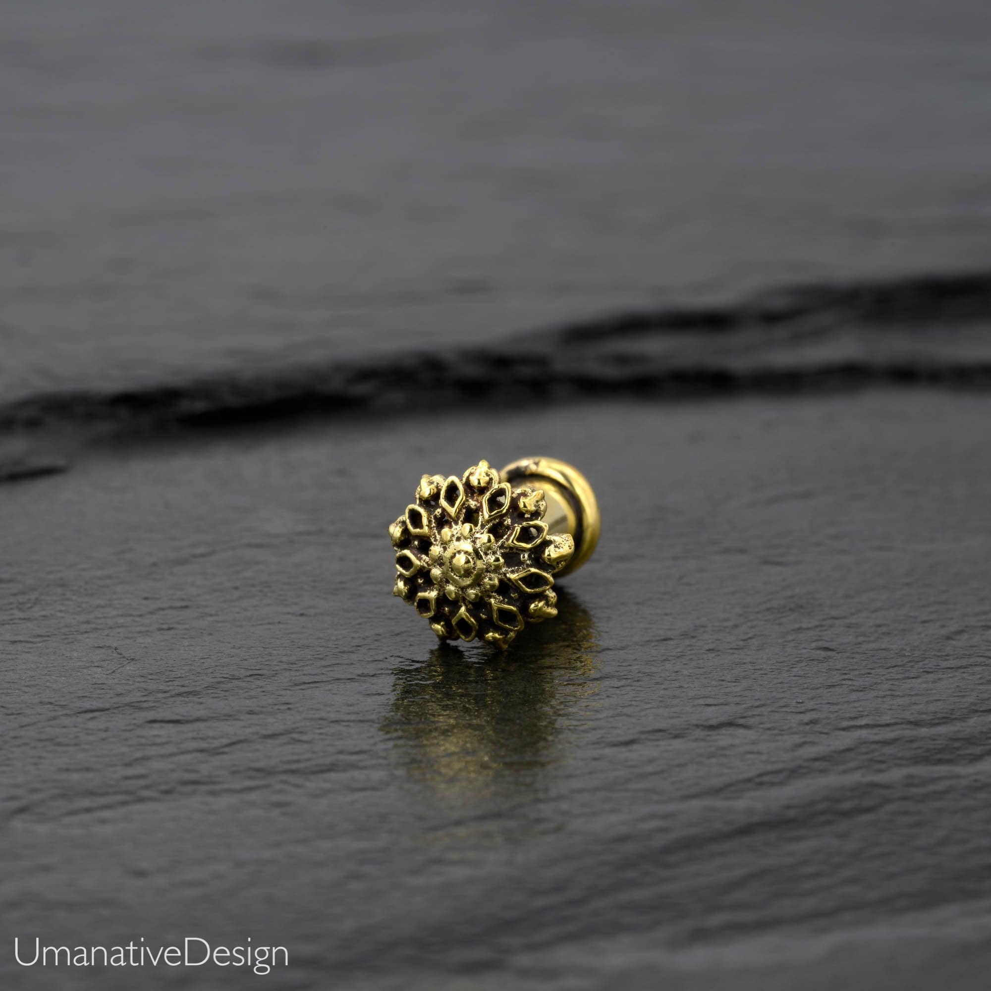 6g Gauges 6g Tunnels 4mm Earrings Lotus Ear Gauges Gold - Etsy