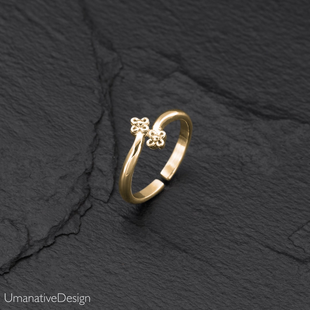 Thin Band Toe Ring, Flower Toe Ring, Stacking Ring, Toe Ring for Women ...
