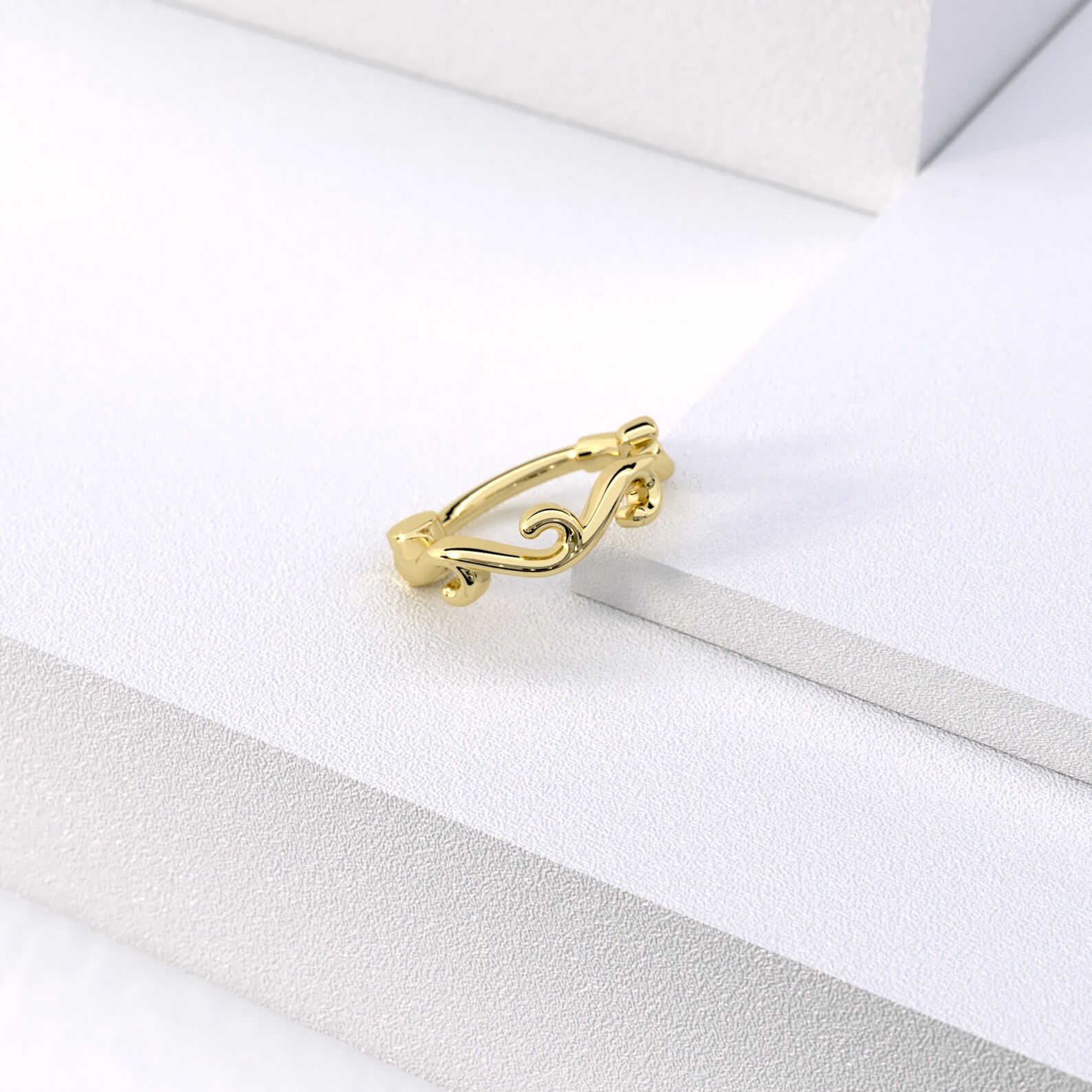 Gold Helix Piercing, 14k Gold Cartilage Hoop, Cartilage Earring, Tragus ...