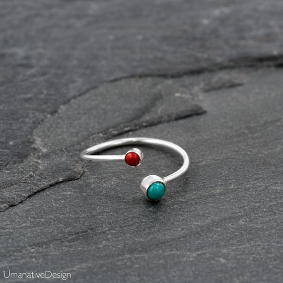 Unique Rings for Women Gemstone Wrap Ring Open Cuff Wrap | Etsy