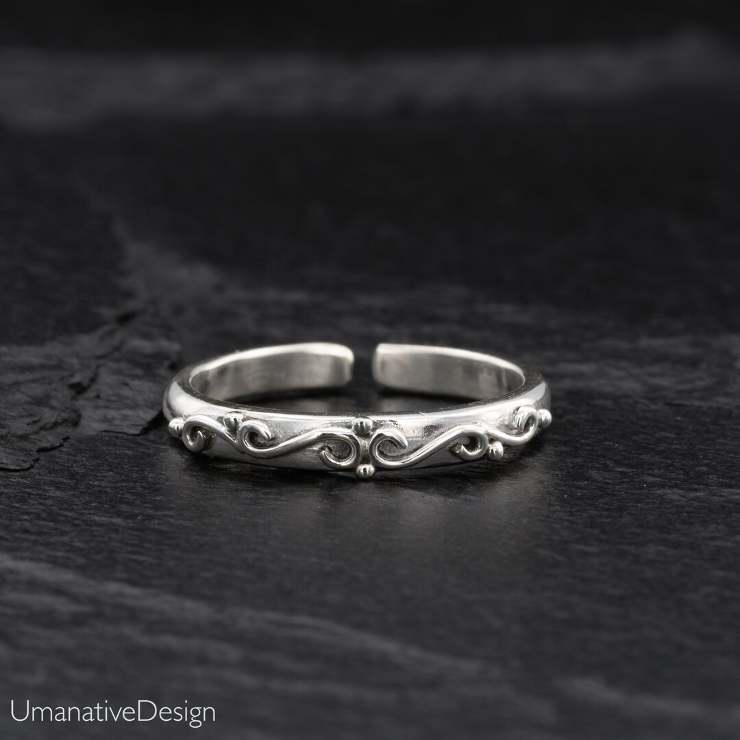 Toe Ring, Thin Band Toe Ring, Silver Toe Ring, Toe Rings for Women ...