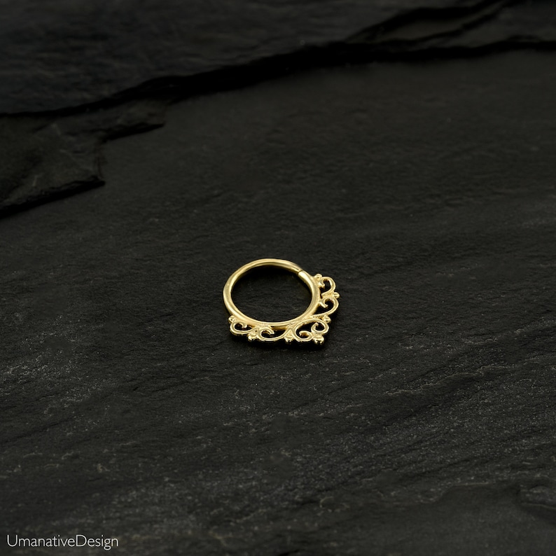 Gold Tragus Earring, Tragus Jewelry, Solid Gold Hoop, Tragus Hoop ...