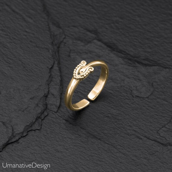 Thin Band Toe Ring Minimalist Ring Gold Toe Ring for Women - Etsy