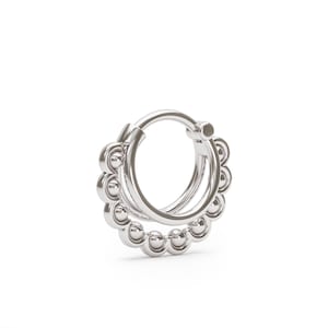 Unique Stacked Septum Ring, Sterling Silver Septum Jewelry, Septum ...
