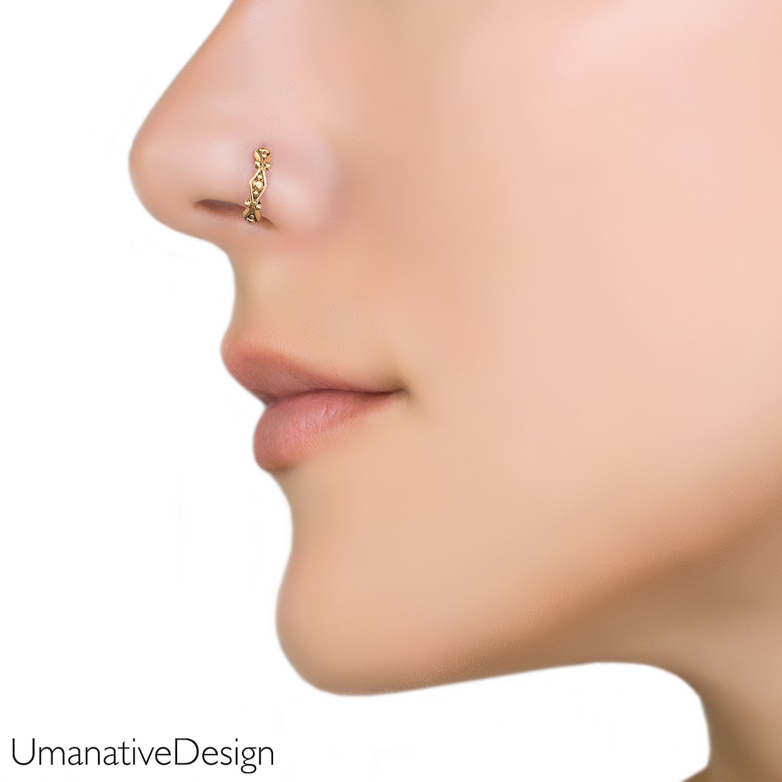 14k Gold Nose Ring Nose Hoop Gold Nose Hoop Nose Piercing | Etsy