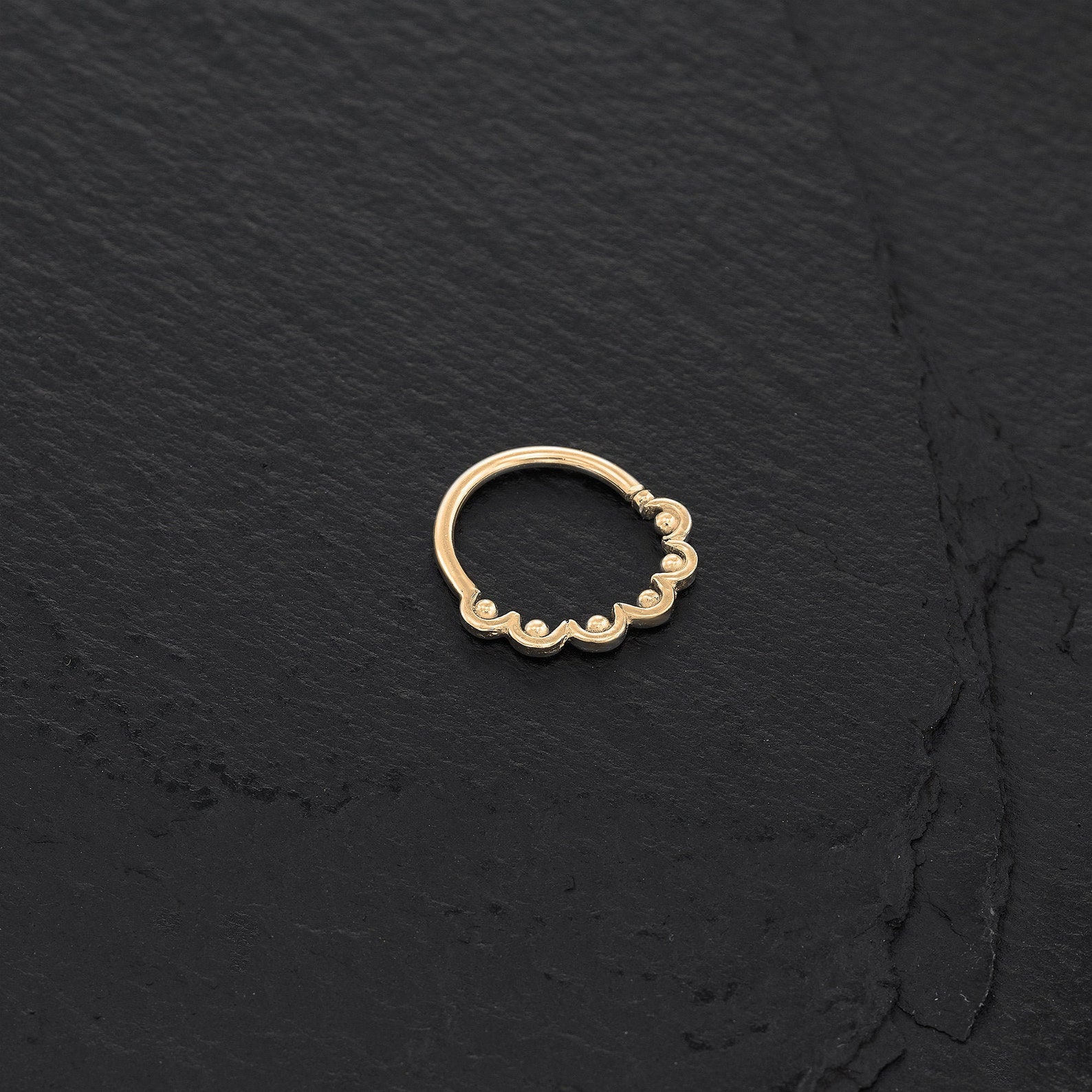 Dainty Solid Gold Daith Hoop 8mm Daith Ring Minimalist Daith | Etsy