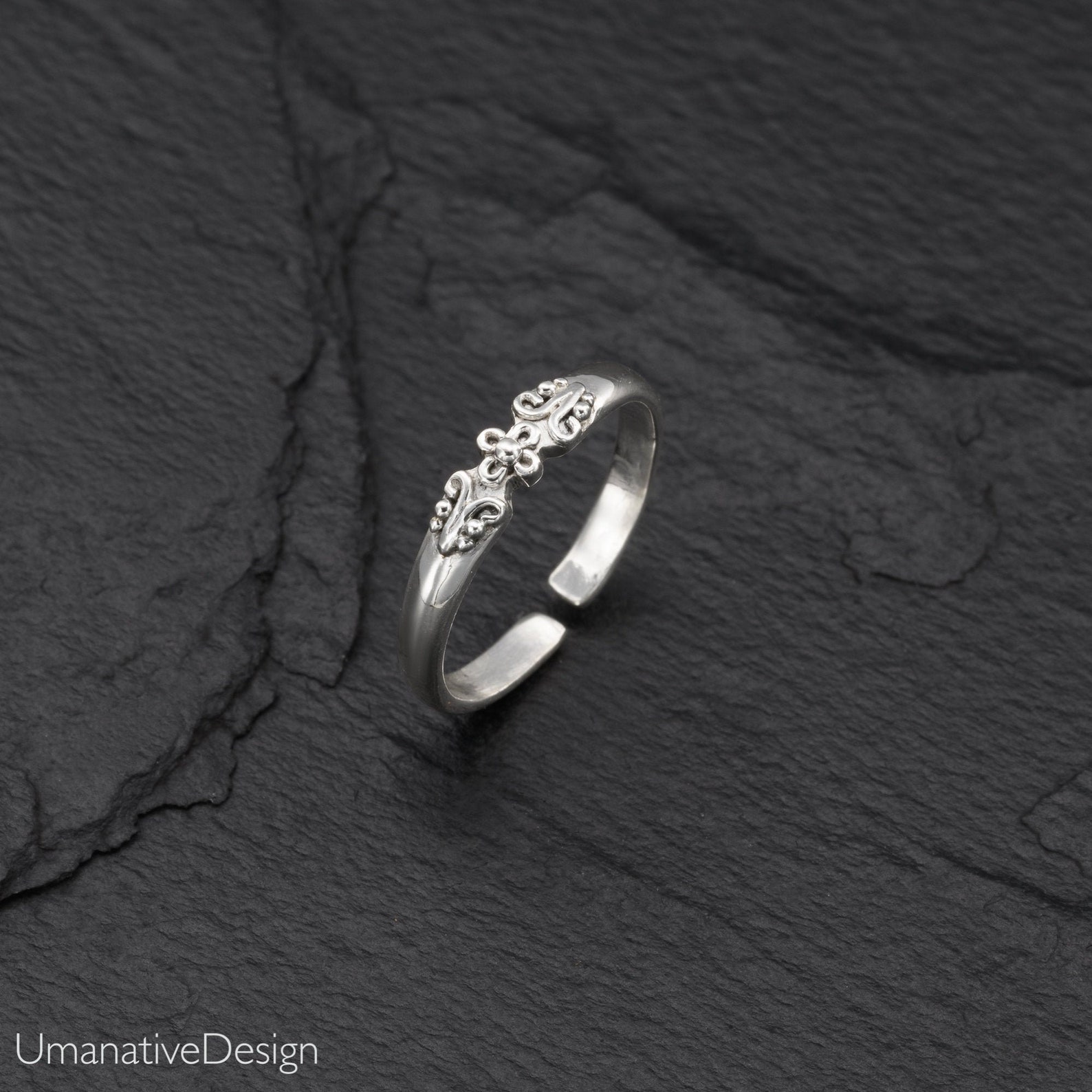 Silver Toe Rings Set Set of 3 Toe Rings Adjustable Toe | Etsy