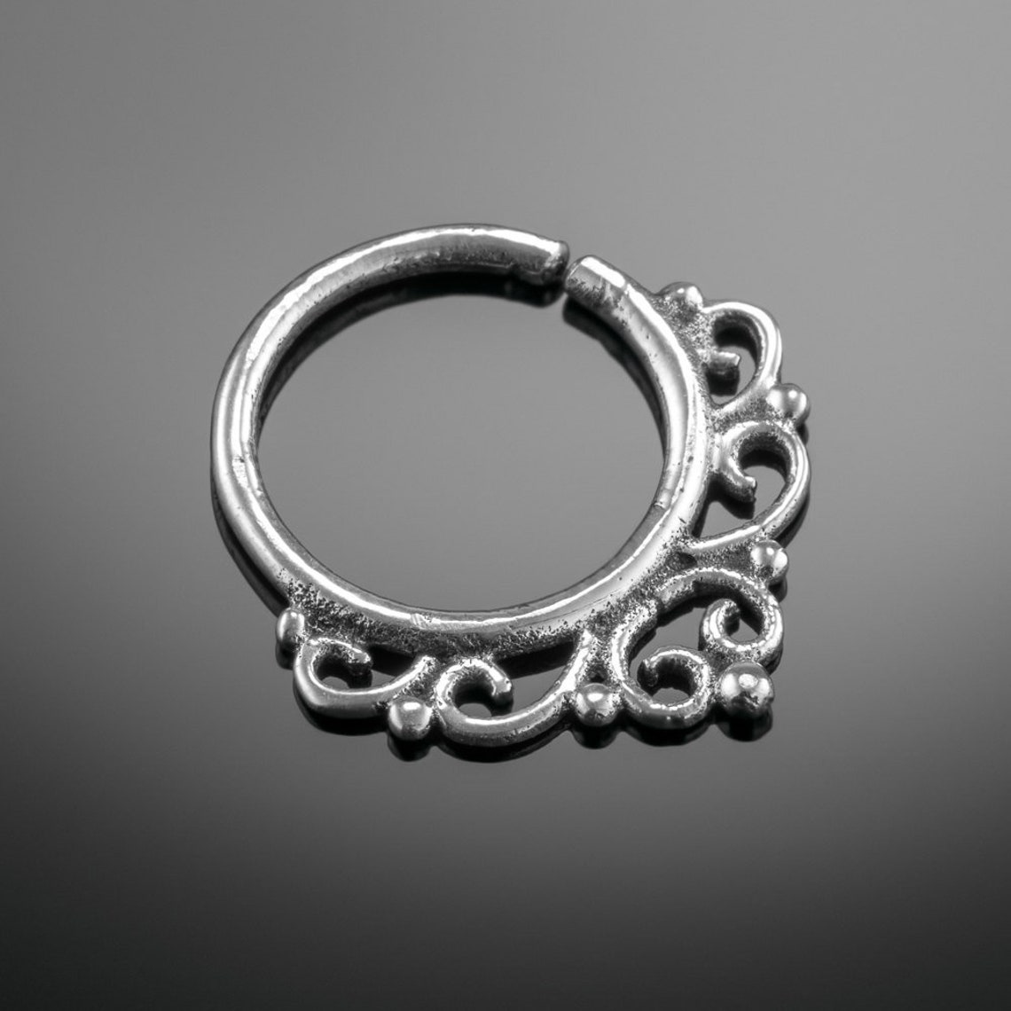Tragus Piercing Silver Tragus Hoop Earring Tribal Tragus - Etsy