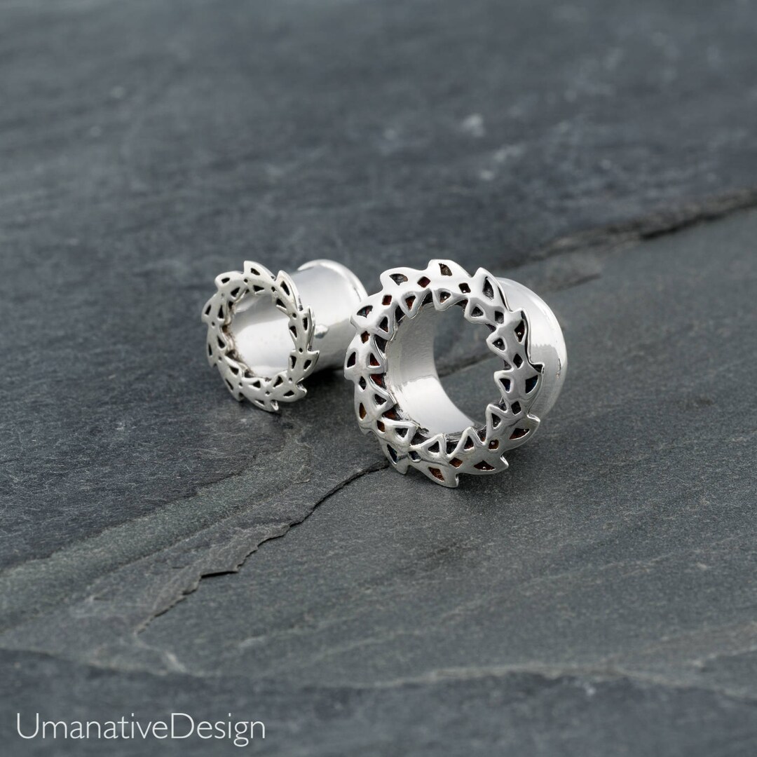 Silver Ear Tunnels, Ear Gauges, Plugs and Tunnels, 5mm Ear Plugs Silver ...