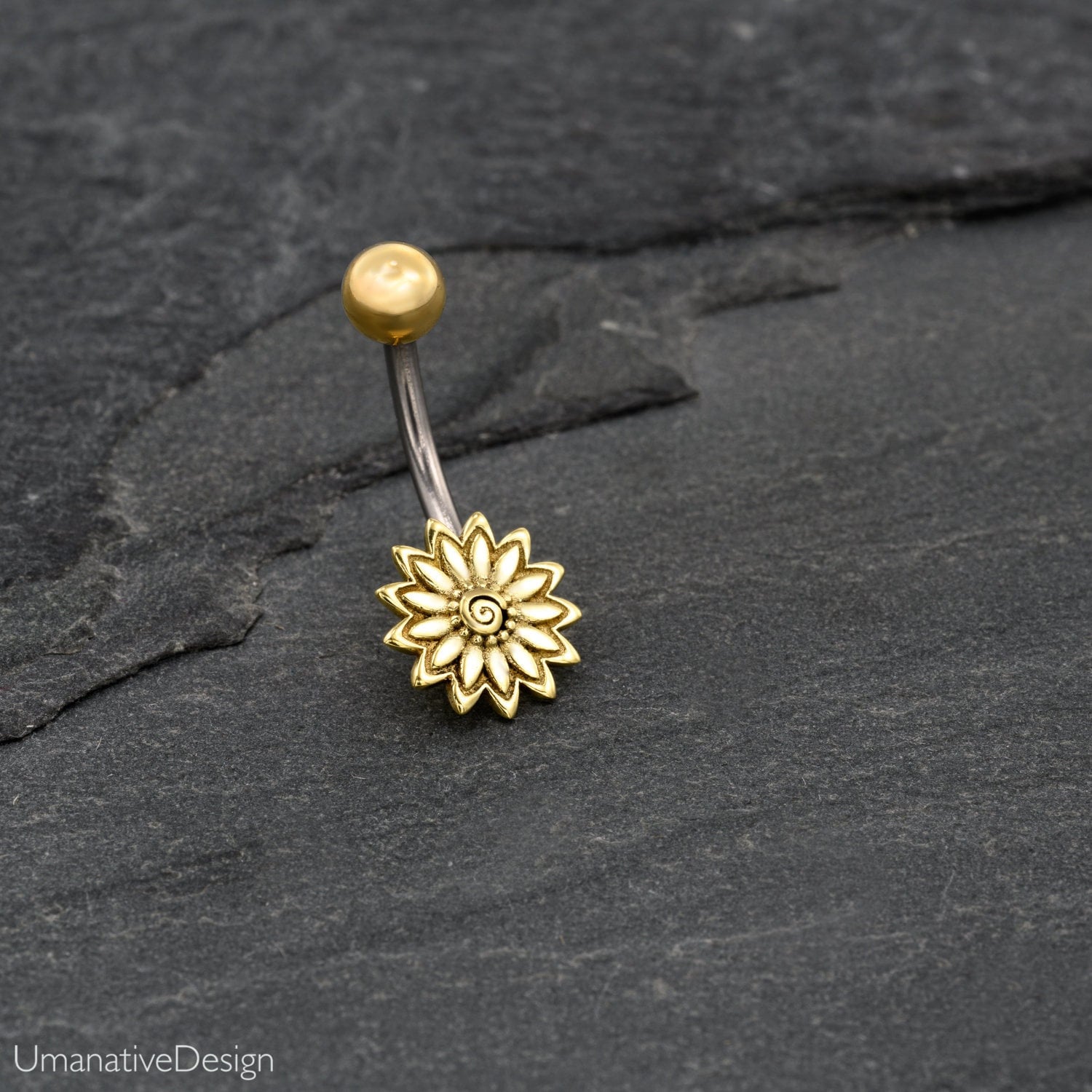 Beautiful Gold Belly Button Ring Gold Navel Ring Belly Ring - Etsy