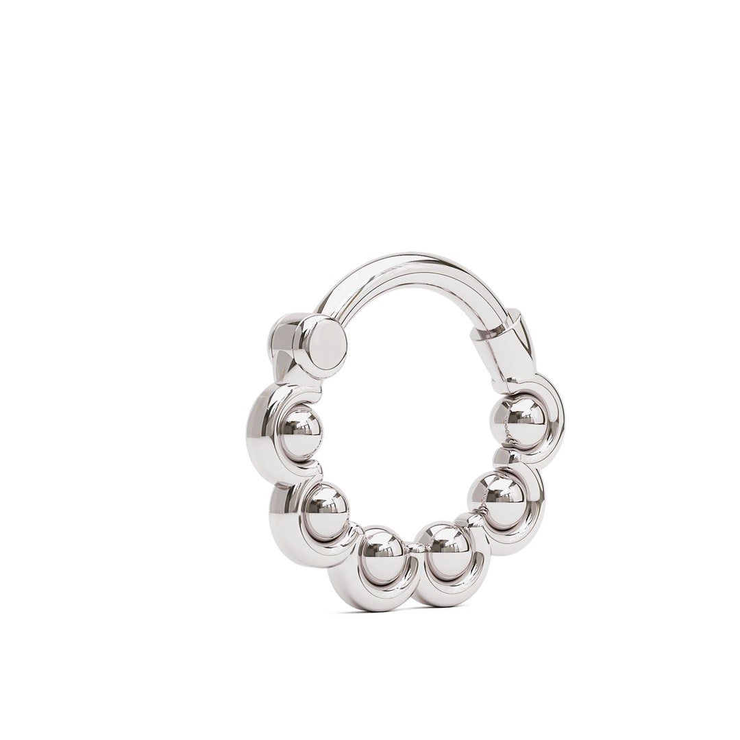 Septum Clicker, Septum Ring 16g, Sterling Silver Septum Ring, Clicker ...