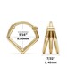 V Shape Septum Ring, 14K Gold Septum Jewelry, Stacked Septum Ring ...