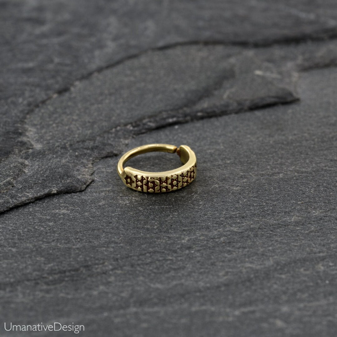 Nose Ring, Gold Nose Hoop, Indian Nose Ring, Gold Nose Ring, Nose Hoop ...