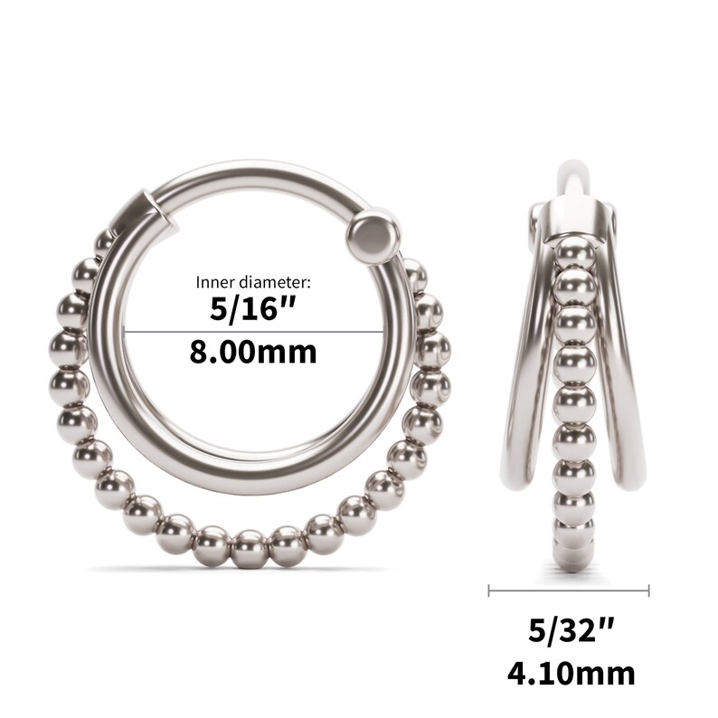 Stacked Tragus Earring, Tragus Jewelry, 16g Tragus Clicker, Tragus ...