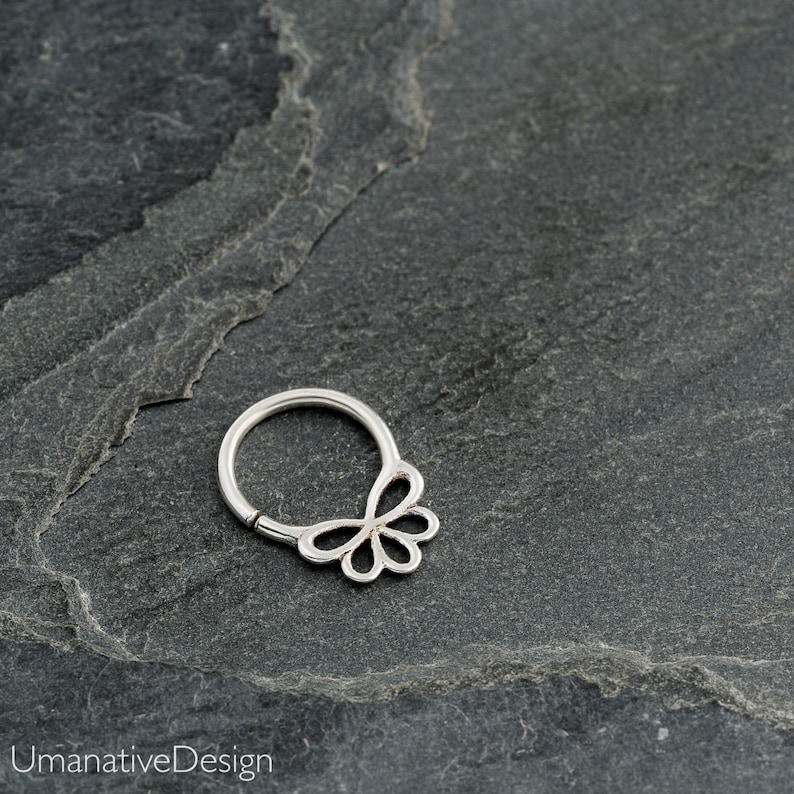 Flower Tragus Hoop Gold Tragus Earring Boho Hoop Earring - Etsy