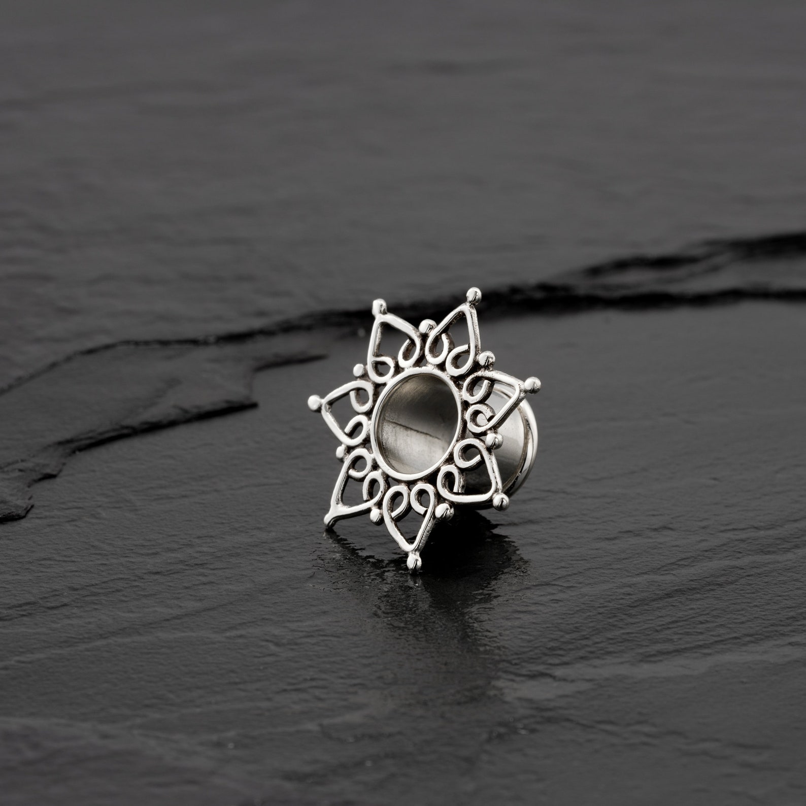 6g Ear Tunnels Sterling Silver Plugs and Tunnels Ear Gauges - Etsy