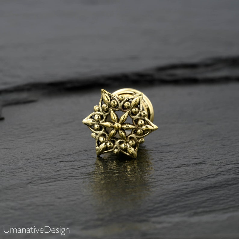 6g Plugs Ear Tunnels 6g Gauges Tunnel Plugs Flower Gauges | Etsy