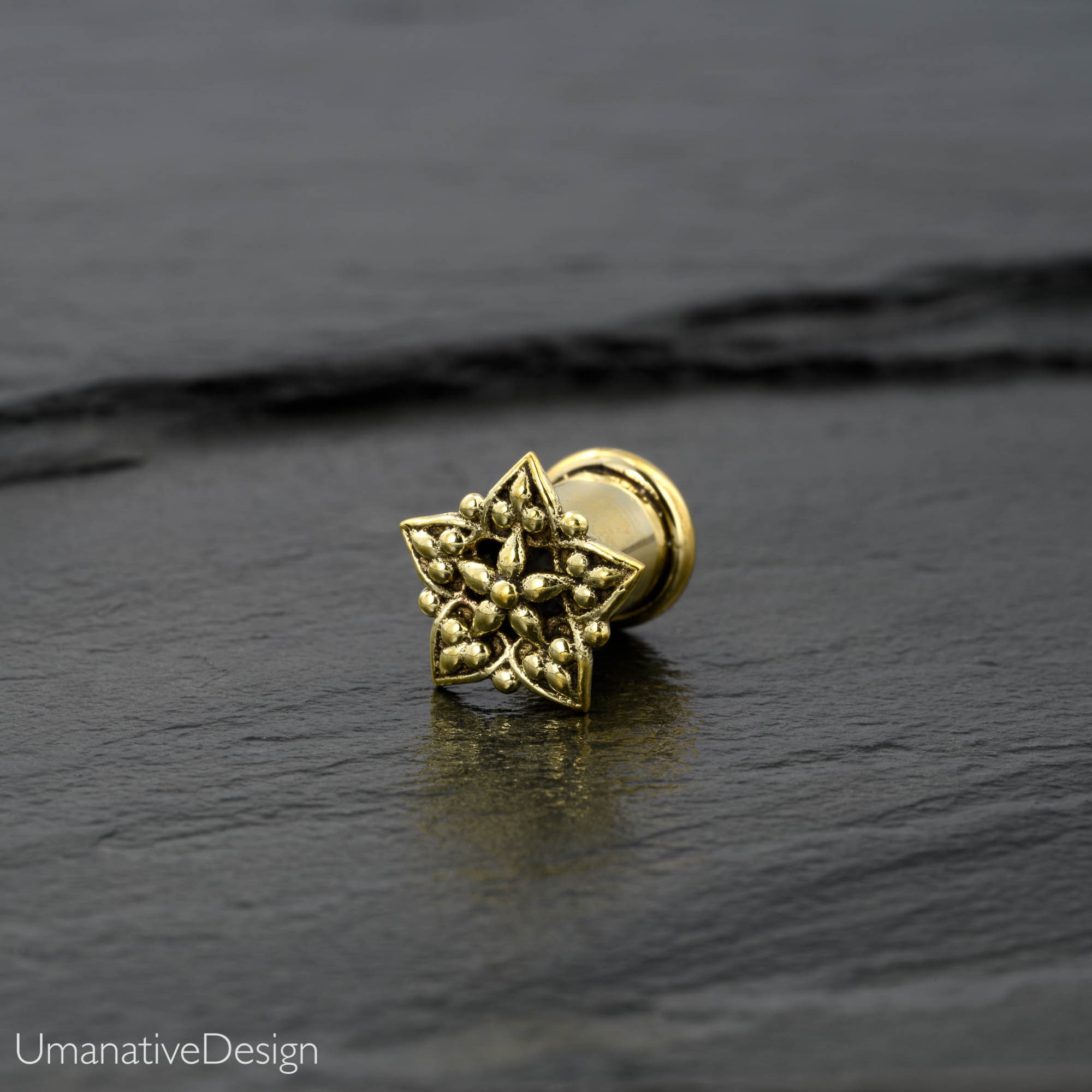 1/2 Ear Tunnels 12mm Gauges Tunnel Plugs Flower - Etsy Finland