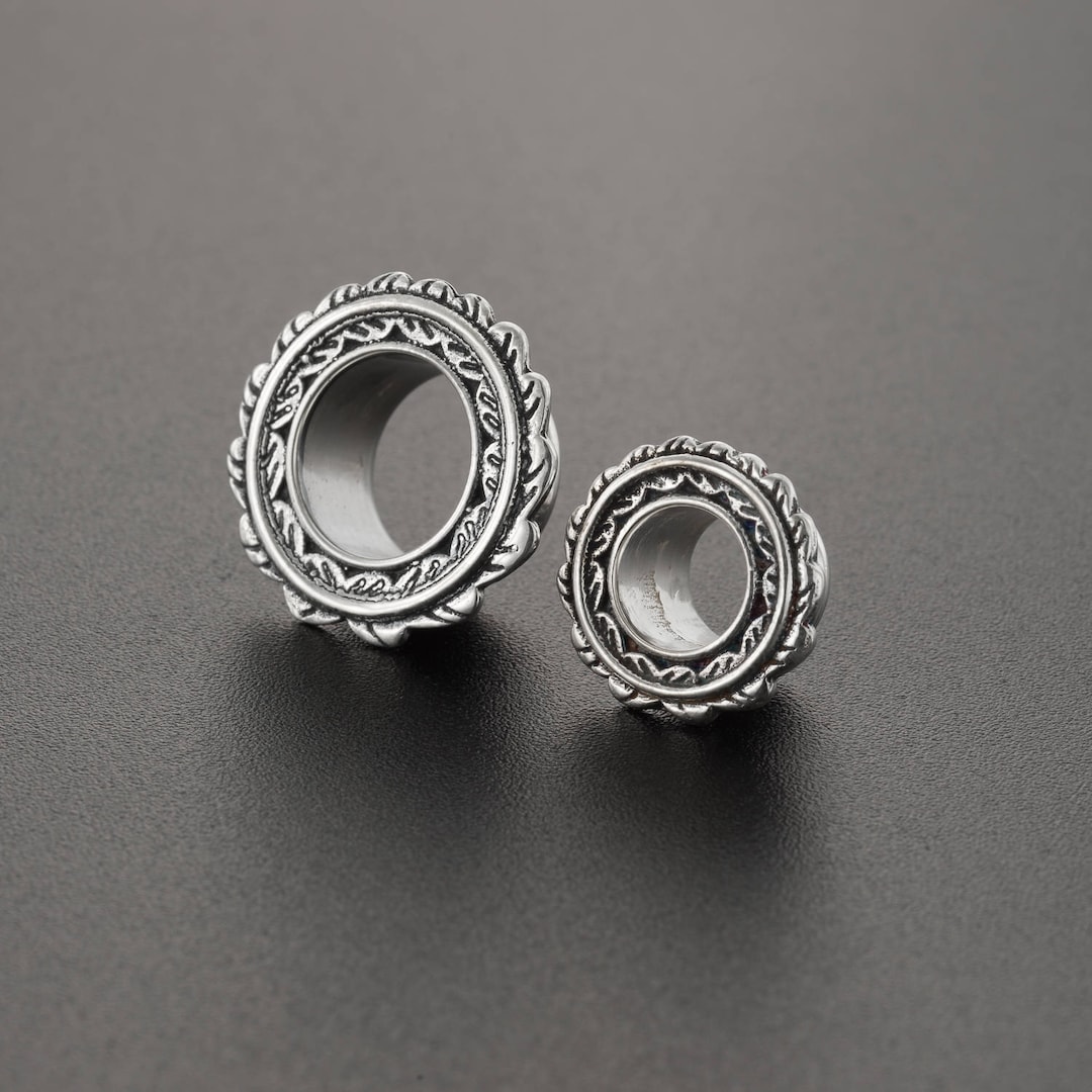 Unique Silver Feather Ear Gauges . 6g 2g 0g 00g 1/2" Unique Ear Gauges ...