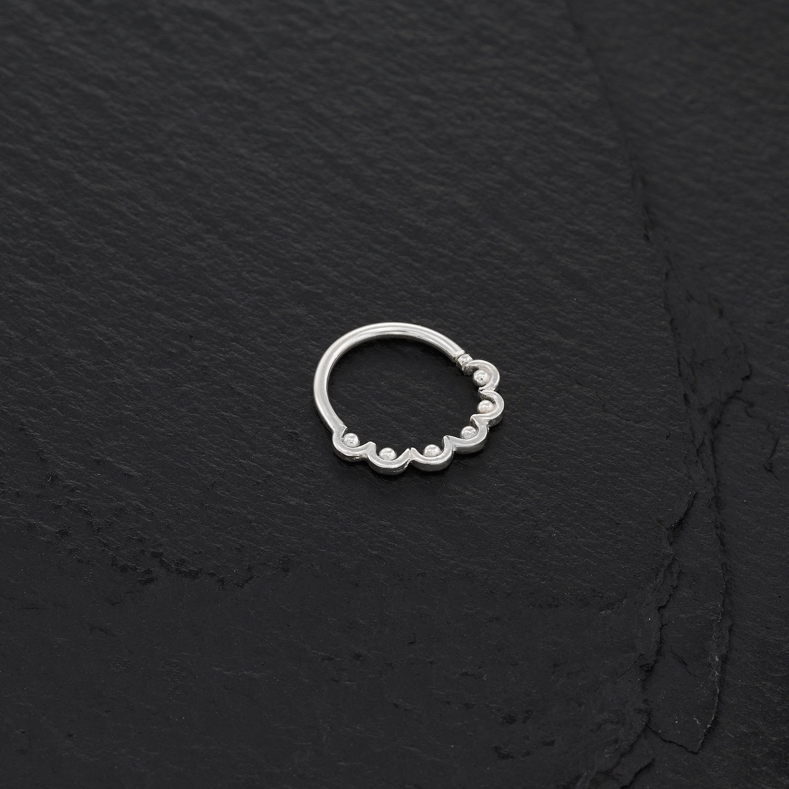 Silver 6mm Septum Ring, Dainty Septum Hoop, Small Septum Ring, Silver ...