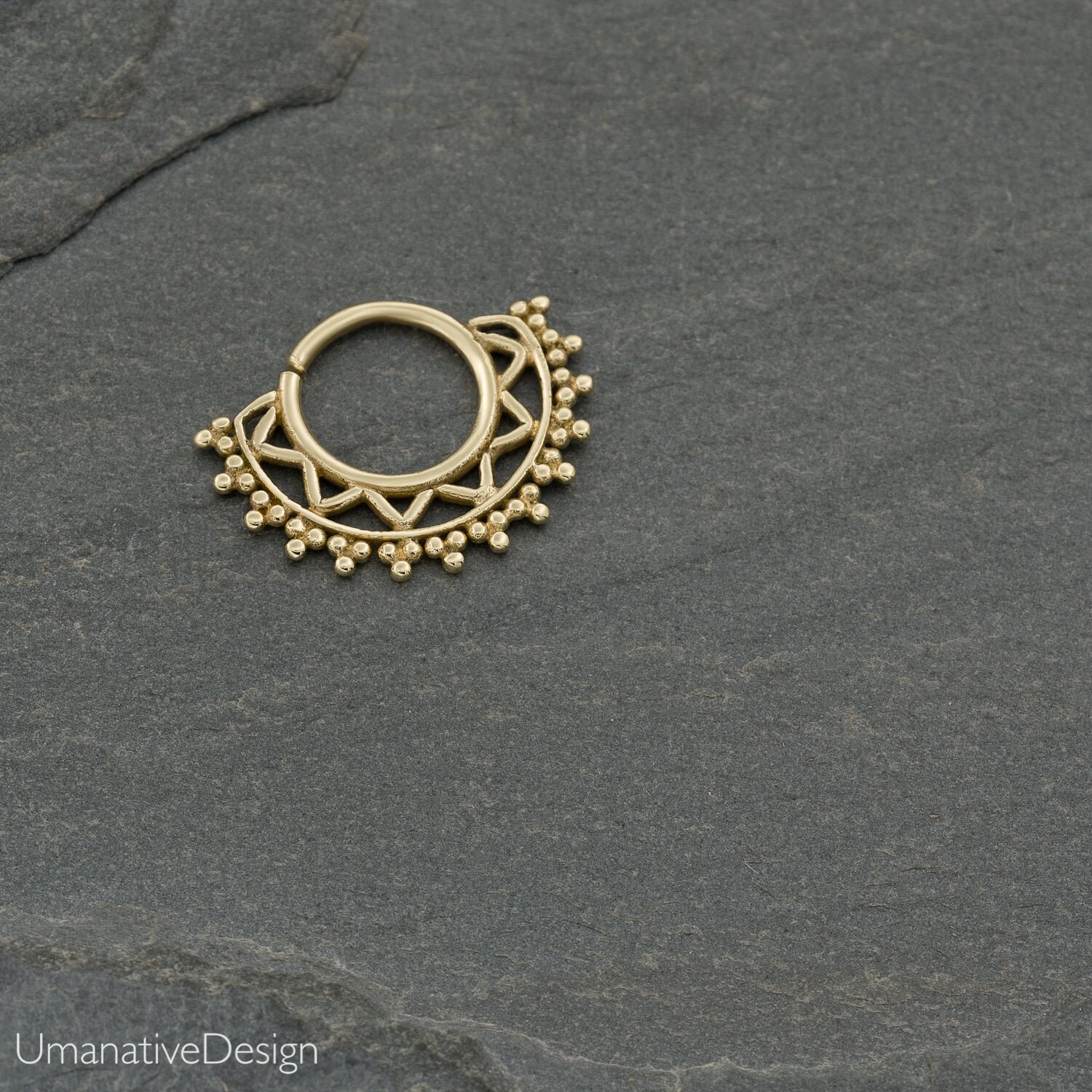 Tiny Gold Septum Ring for Pierced Nose Septum Piercing 18 - Etsy