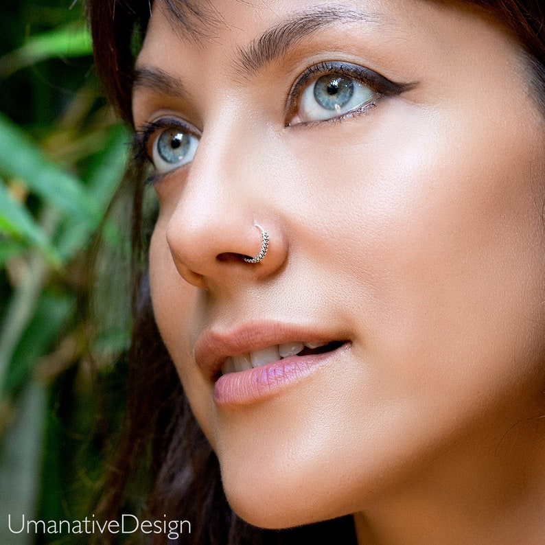 Silver Nose Ring Indian Nose Ring Nose Ring Hoop Nose - Etsy