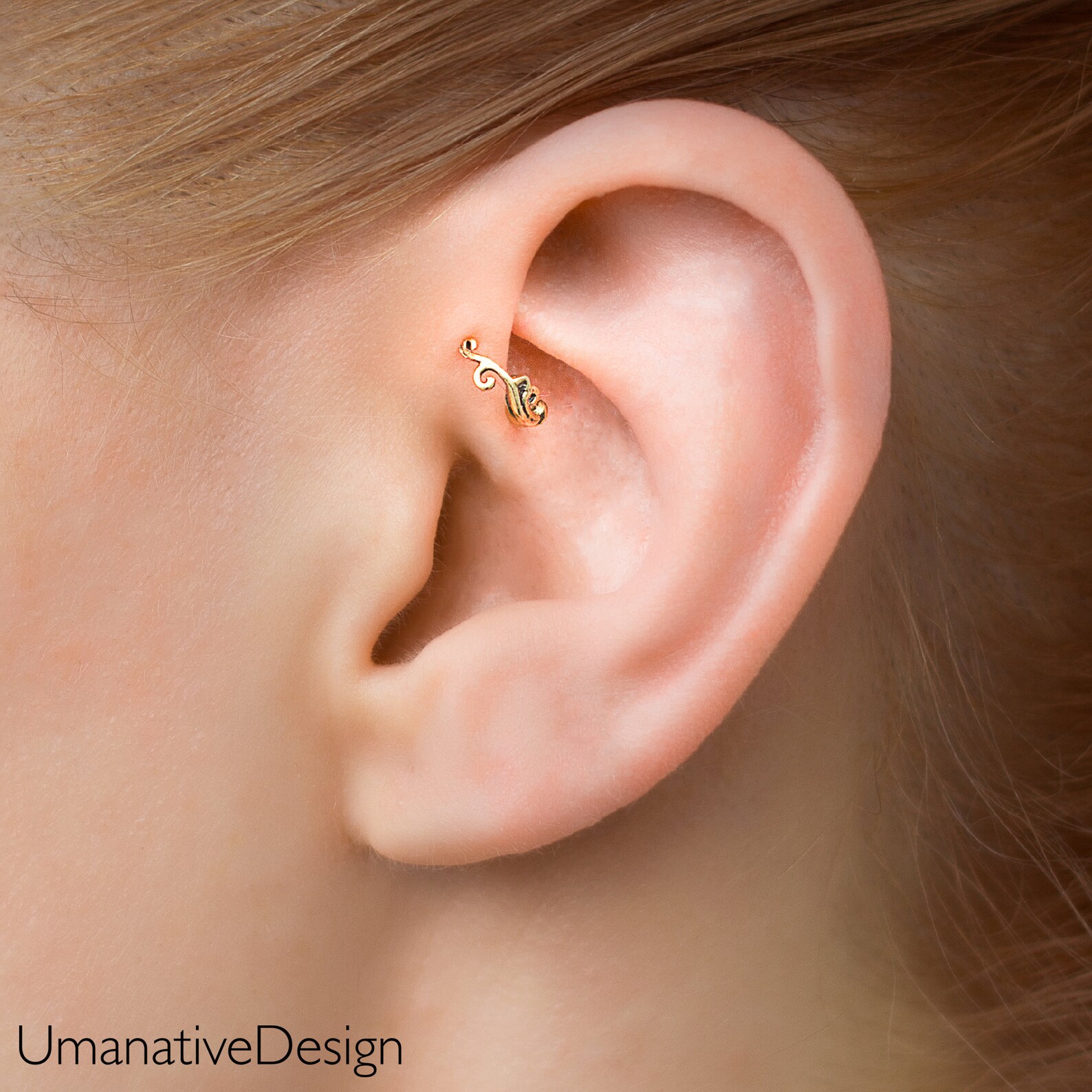 Rook Earring Conch Earring Rook Piercing Gold Cartilage - Etsy