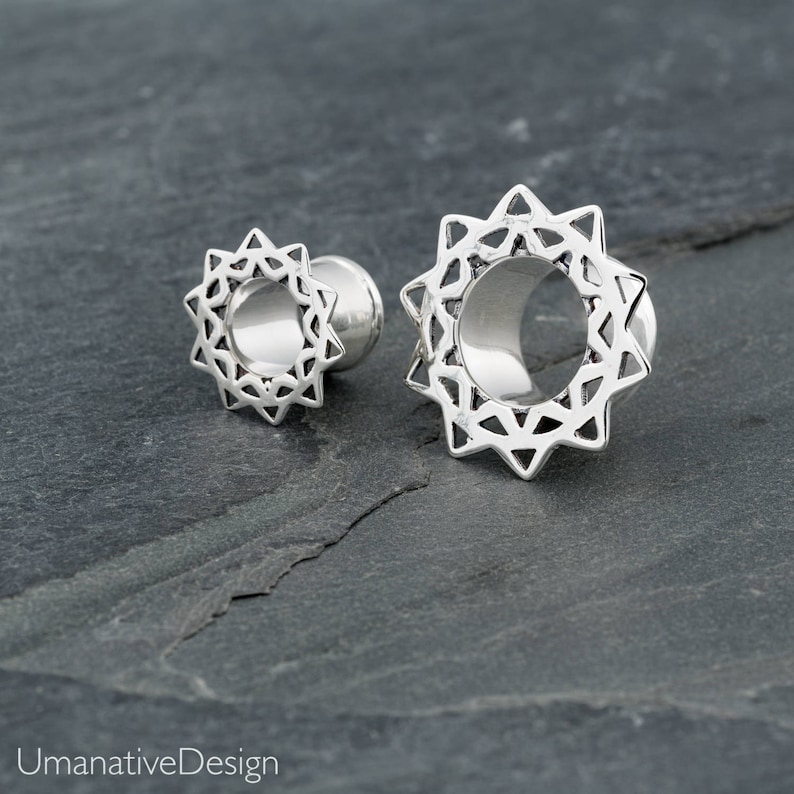 Lotus Ear Tunnel 6g 2g 0g 3/8 00g 7/16 000g 1/2g. Silver Ear - Etsy