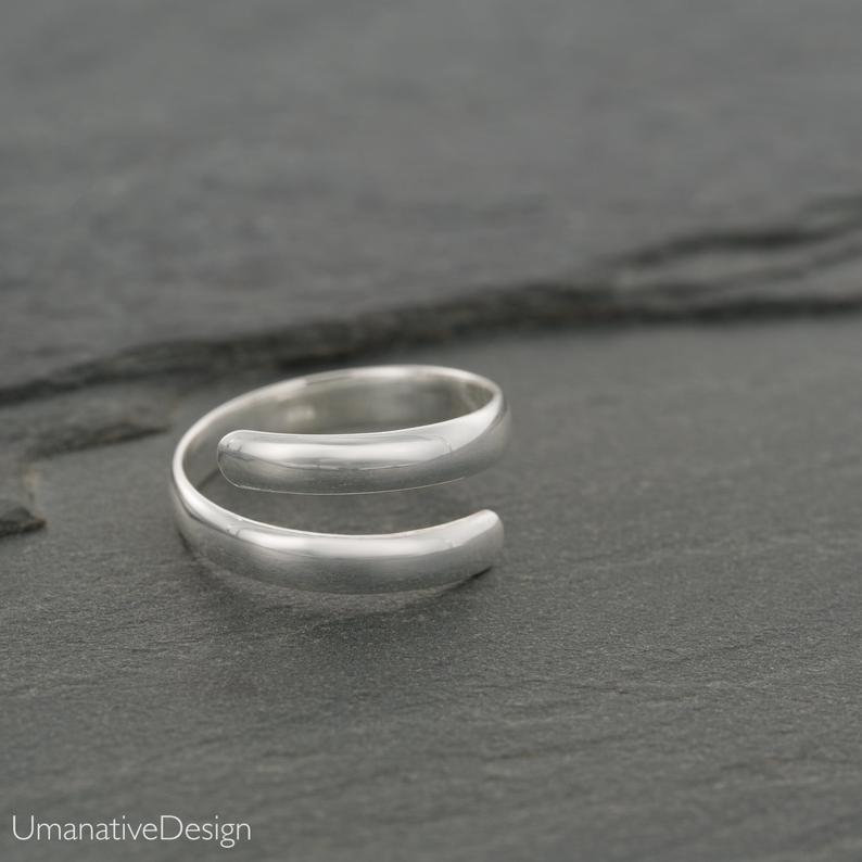 Silver Toe Rings Set Set of 3 Toe Rings Adjustable Toe | Etsy