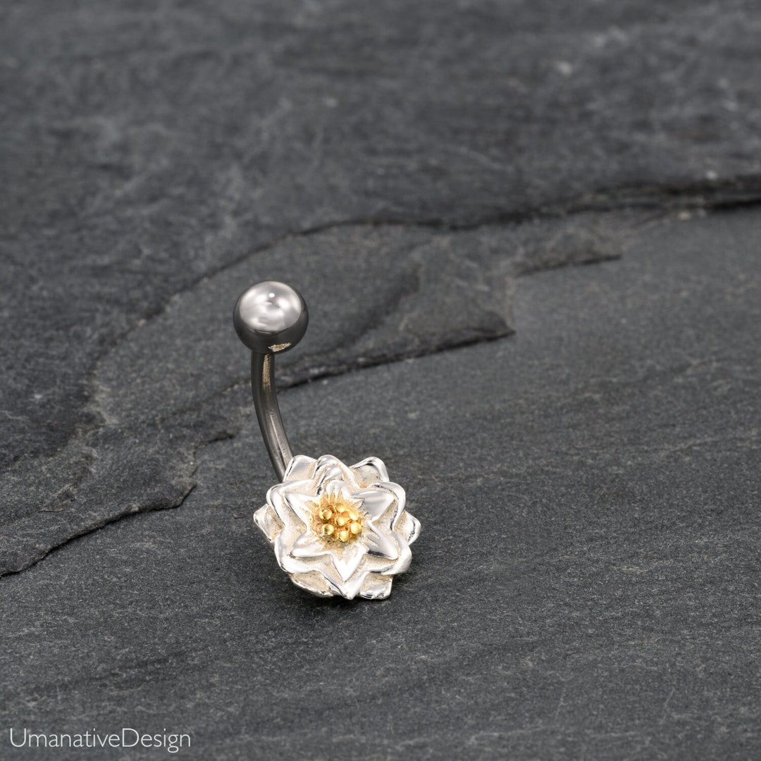 Silver Belly Ring, Navel Jewelry, Belly Button Ring, Belly Piercing ...