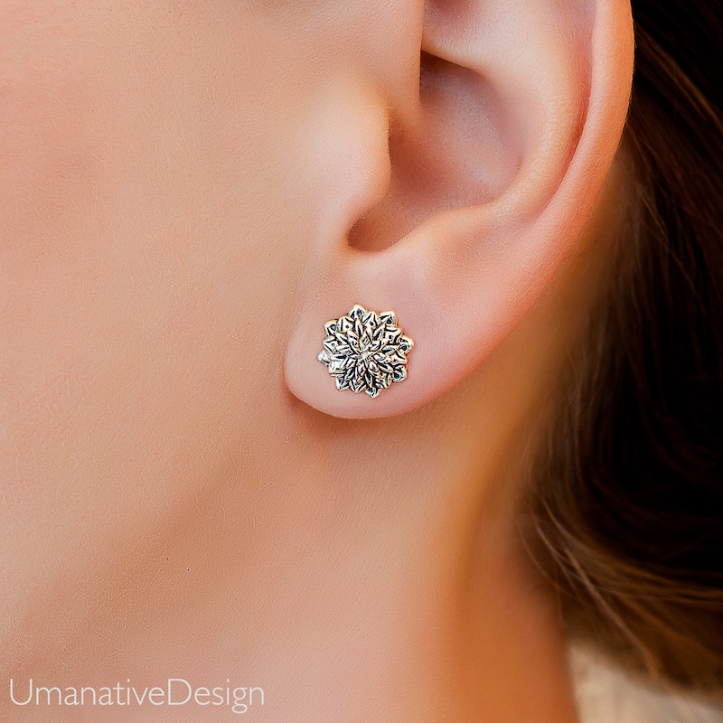Silver Stud Earrings - Etsy