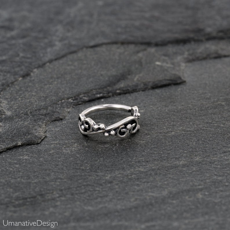 Silver Nose Ring, Nose Ring Hoop, Silver Nose Hoop, Nose Piercing, Nose ...