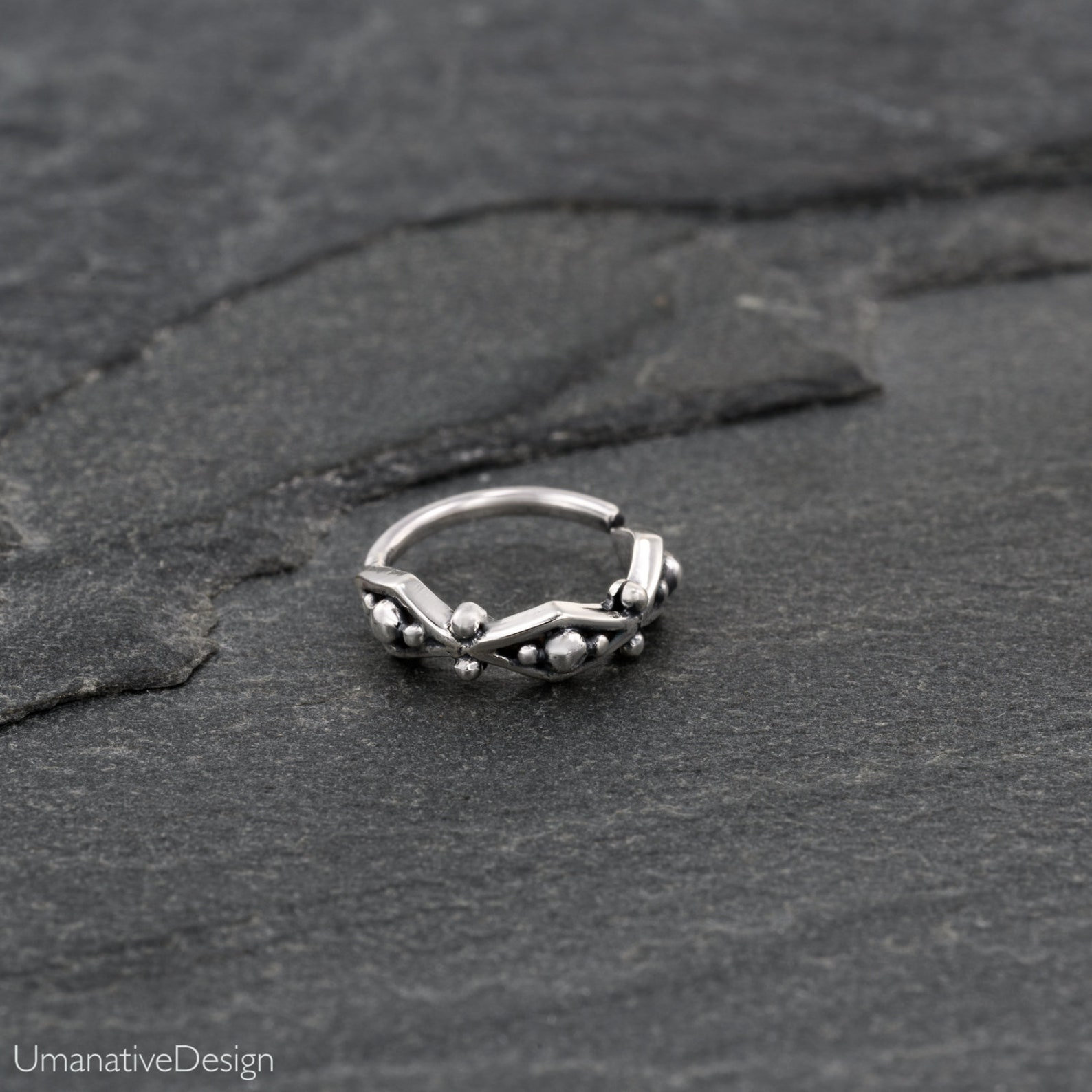 Silver Forward Helix Hoop Silver Cartilage Earring Unique - Etsy