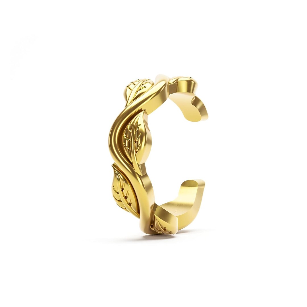 Leaf Faux Nose Ring, Gold Nose Cuff, Clip on Nose Hoop, Fake Nose Ring ...