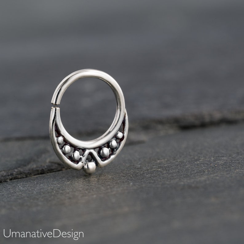 Tiny Septum Ring 18g Septum Piercing. Septum Piercing Nose - Etsy