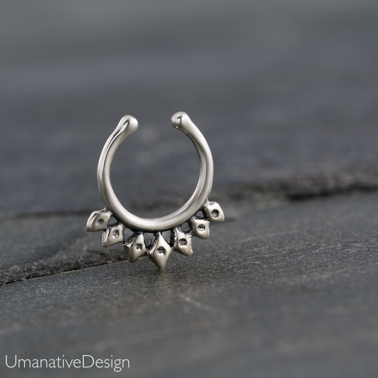 Gold Septum Ring, Fake Septum Ring, Faux Septum Ring, Fake Nose Ring - Etsy