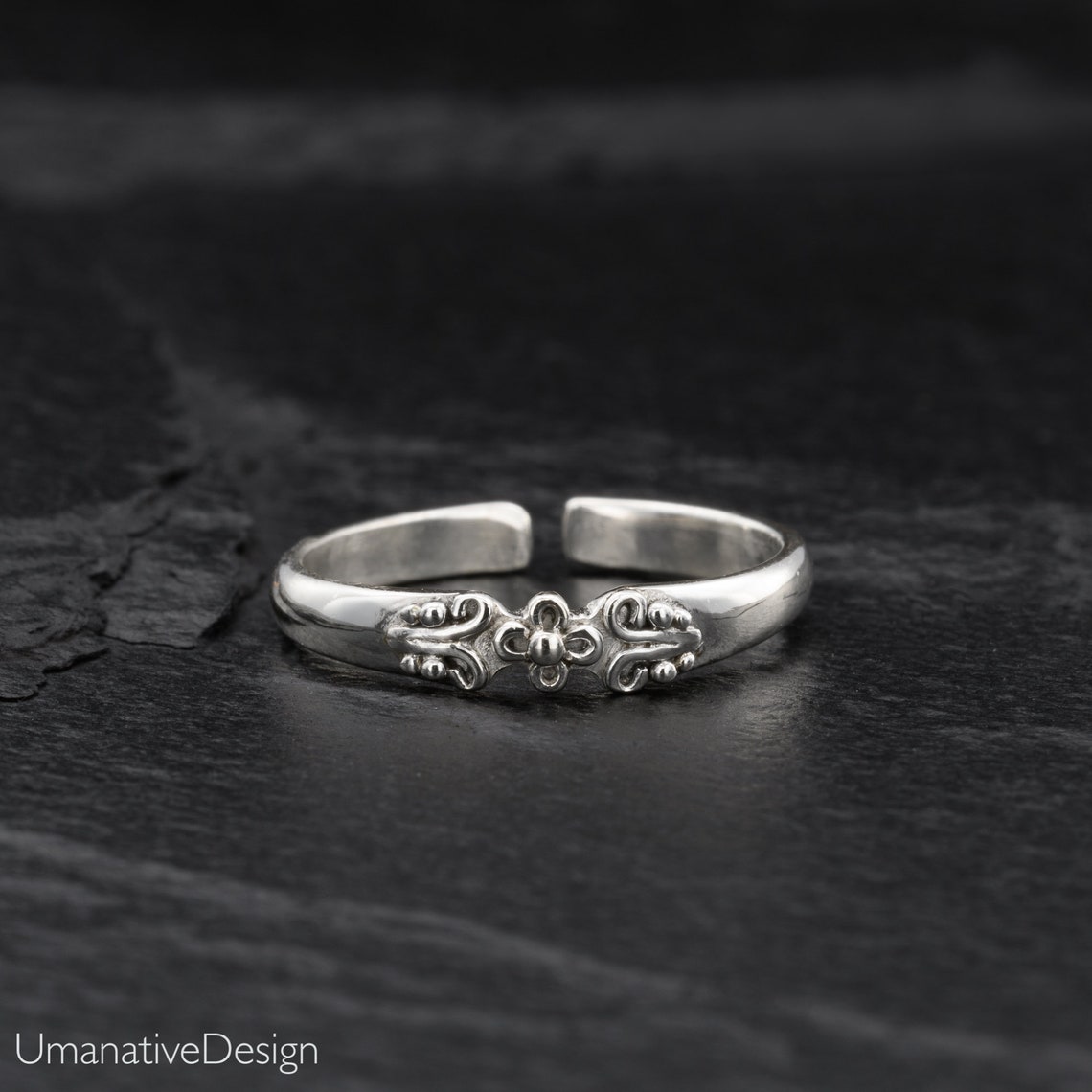 Silver Toe Rings Set Set of 3 Toe Rings Adjustable Toe - Etsy