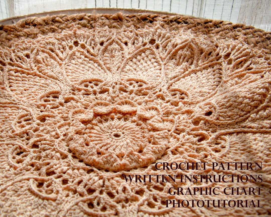 LENNA Digital Pattern for Crochet Doily (written Instructions, Chart ...