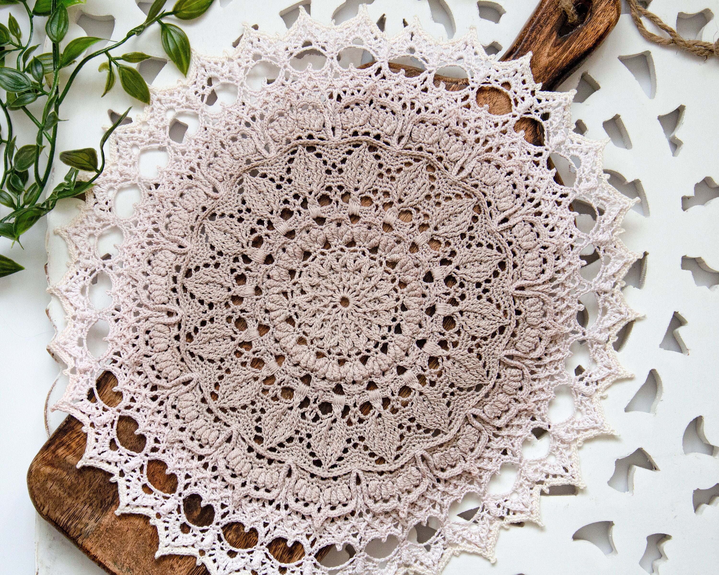 SANNA - Pattern for Crochet Doily (written Instructions + Full Chart ...