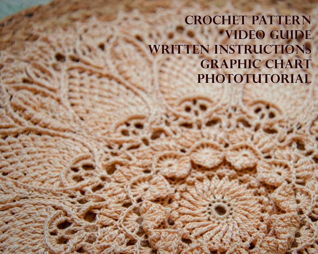 LENNA Digital Pattern for Crochet Doily (written Instructions, Video ...