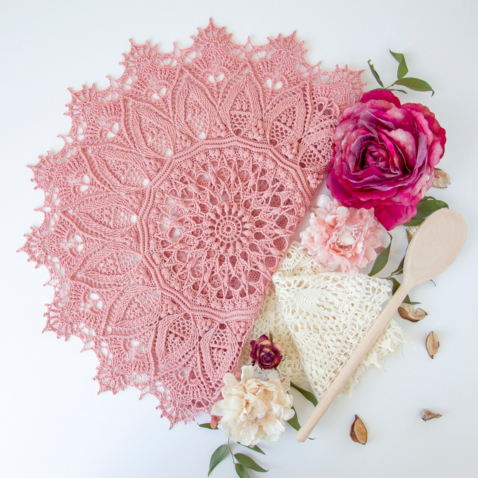 Pattern With Photo Tutorial for Crochet Doily RAVEN, Instant Download ...
