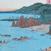 Japanese Ukiyoe, Woodcut Print, Hiroshige, "awaji Province: Goshiki ...